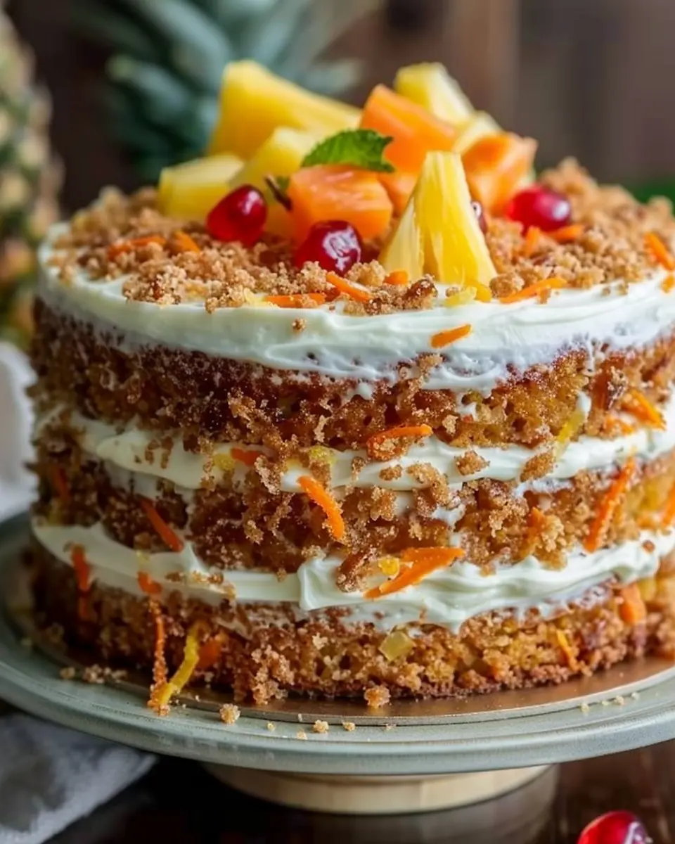 Christmas Hawaiian Carrot Pineapple Cake