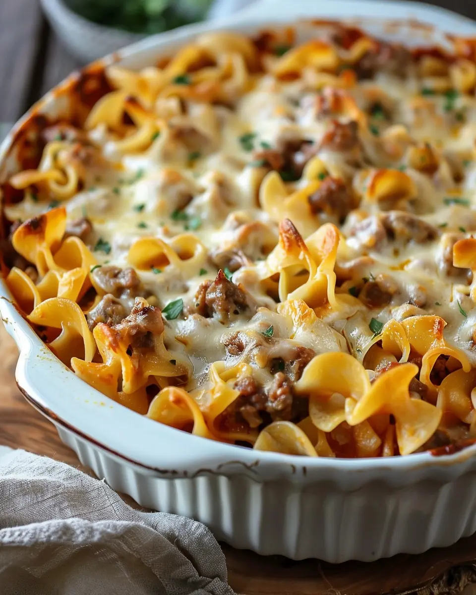 sour cream beef noodle casserole